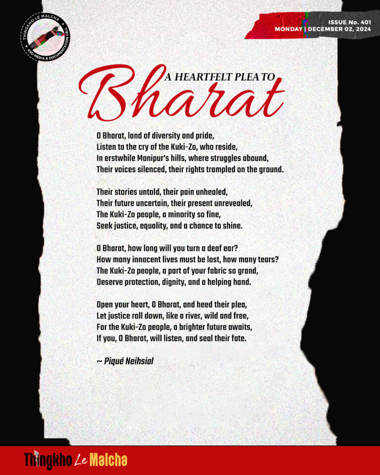 A Heartfelt Plea to Bharat - Thingkho le Malcha